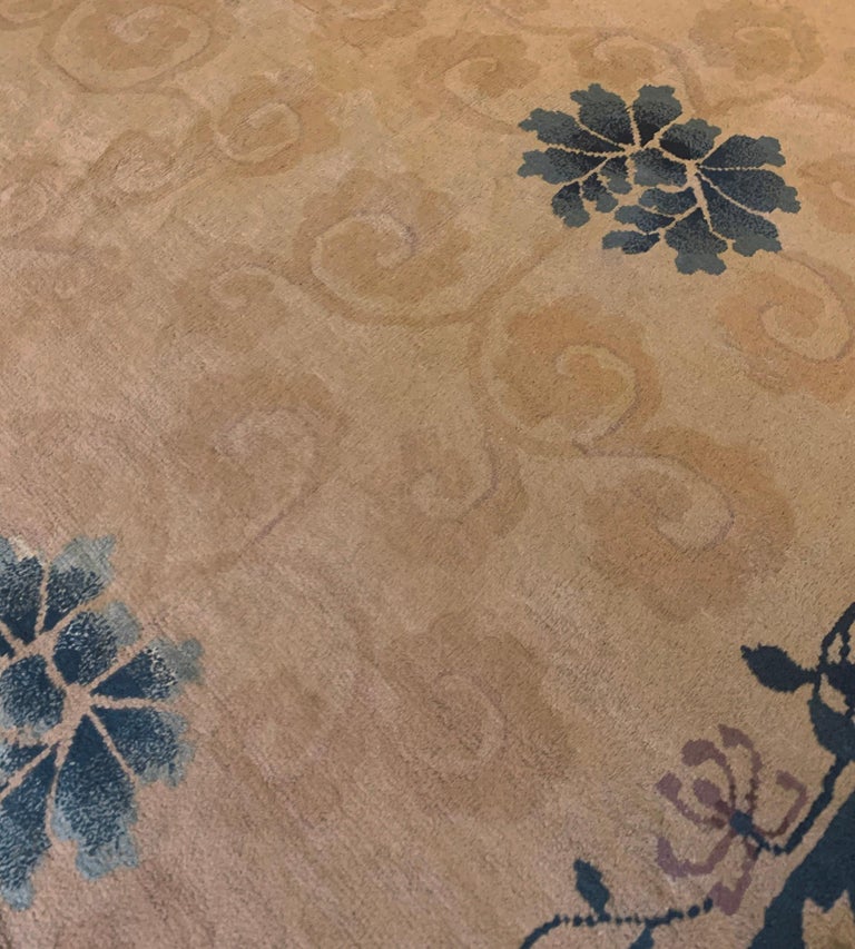 Handwoven Early 20th Century Wool Chinese Rug For Sale at 1stDibs