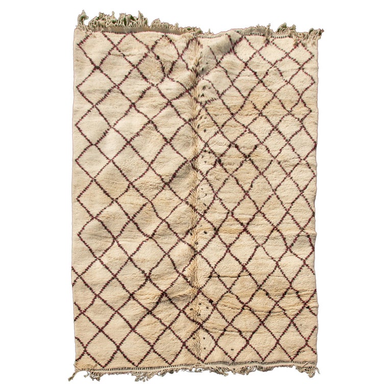 Hand Woven Multi-Color Geometric Criss Cross Moroccan Wool Rug For Sale ...