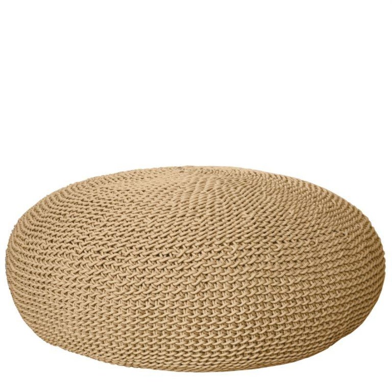 Hand Woven Outdoor / Indoor Ottomans by Studio Lloyd For Sale at 1stDibs