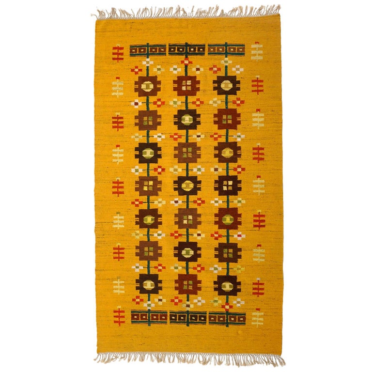 Handwoven Rug / Tapestry by Cepelia, Poland For Sale at 1stDibs