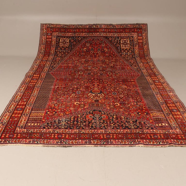 Hand Woven Wool Area Rug Nazami Traditional Floral Rust Carpet For Sale ...