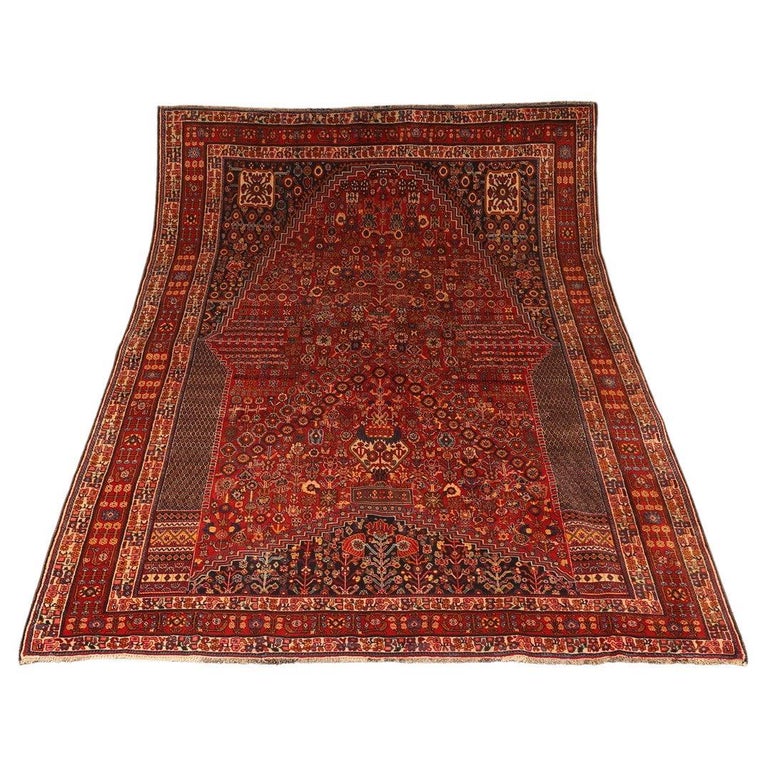 Hand Woven Wool Area Rug Nazami Traditional Floral Rust Carpet For Sale ...