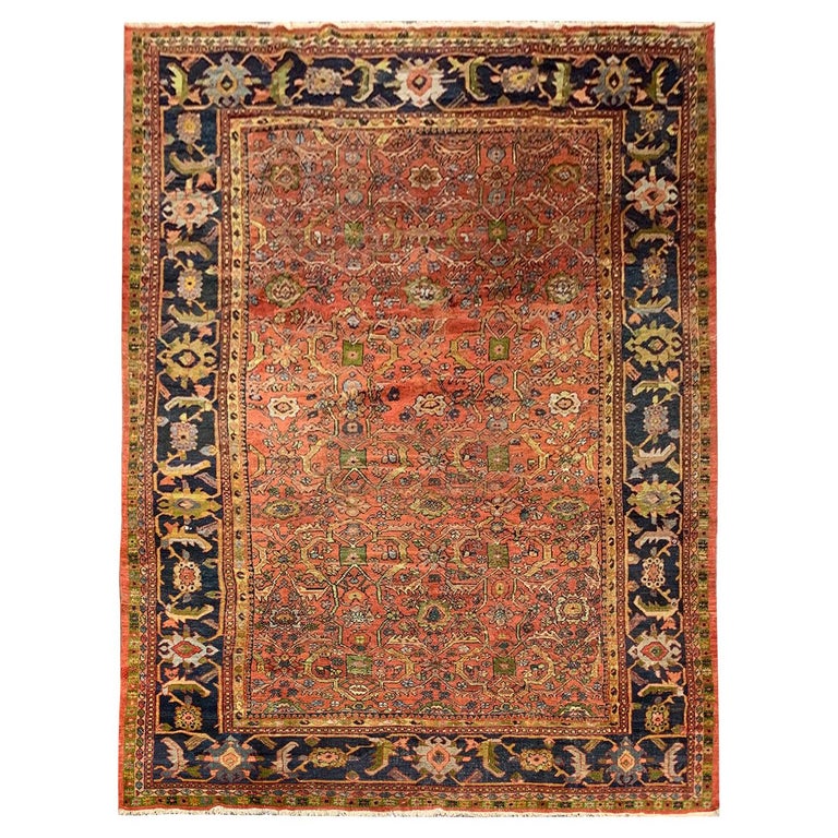 Hand Woven Wool Area Rug Traditional Oriental Rust Carpet For Sale at ...