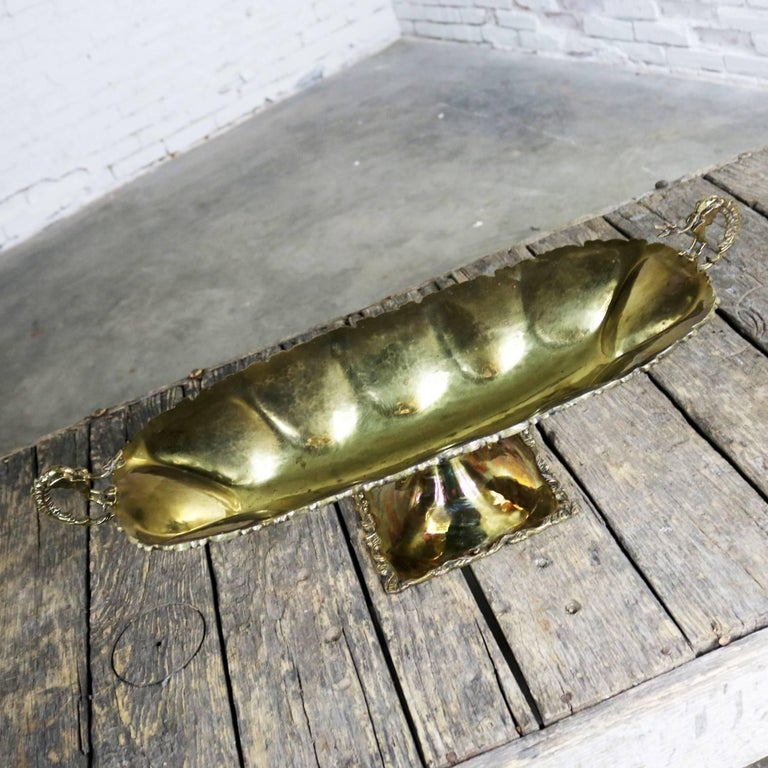 Hand-Wrought Brass Centerpiece Compote Bowl with Cast Details and ...