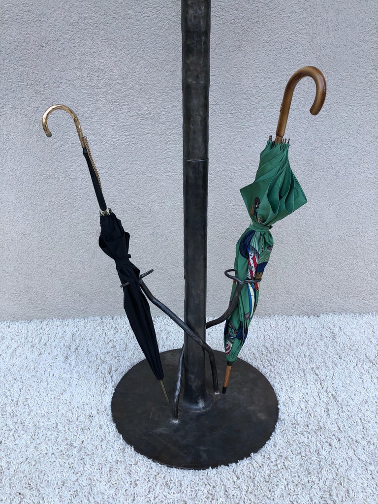Handwrought Cactus Coat Hall Tree /Umbrella Stand Entrance Sculpture ...