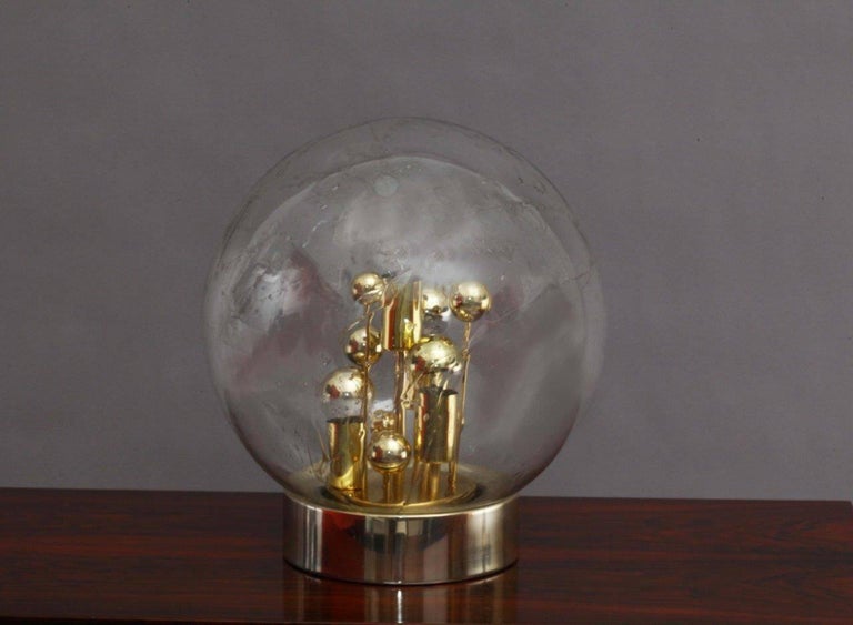 Handblown Bubble Glass Table Lamp by Doria Leuchten at 1stDibs