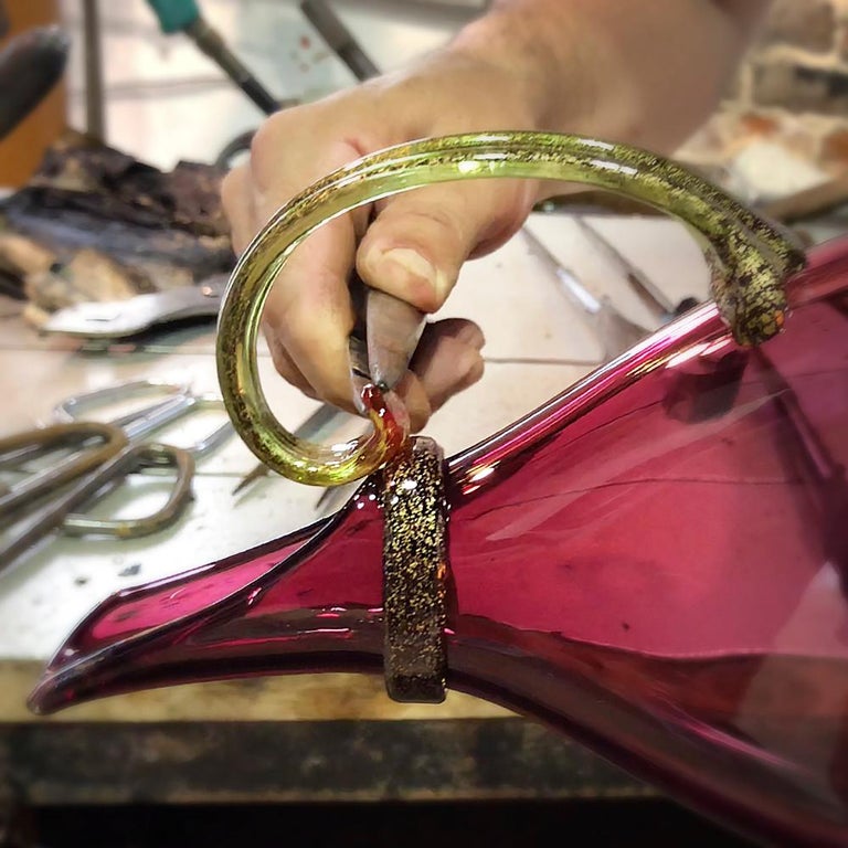 Handblown Art Glass Pitchers, Medium/Tall Vases, Options Available by ...