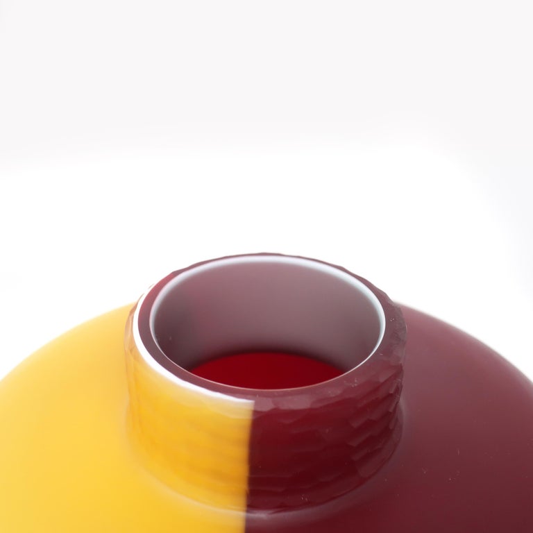 Handblown Two Tone Glass Vase by Ivan Baj for Arcade at 1stDibs
