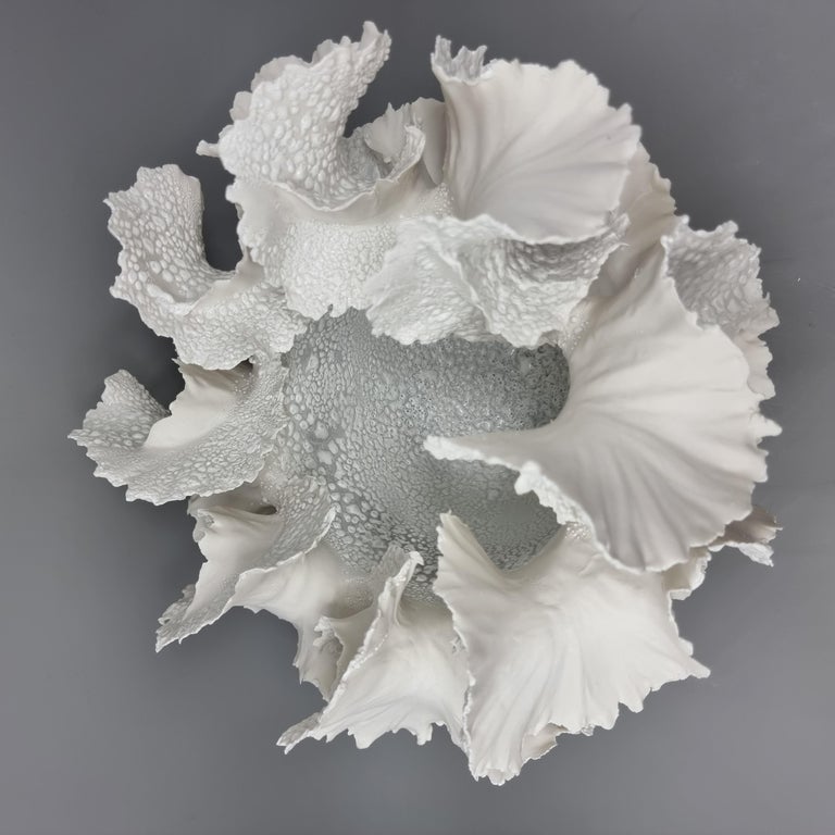 Handbuilt Paper Porcelain Sculpture // Leaf 145 For Sale at 1stDibs
