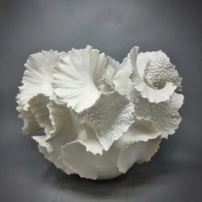 Handbuilt Paper Porcelain Sculpture // Leaf 145 For Sale at 1stDibs