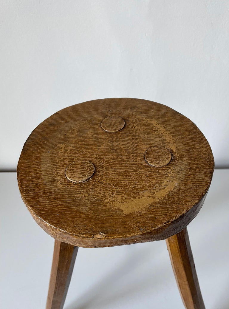 Handcarved Wooden Swedish Country Style Stool / Table, 1940s For Sale ...