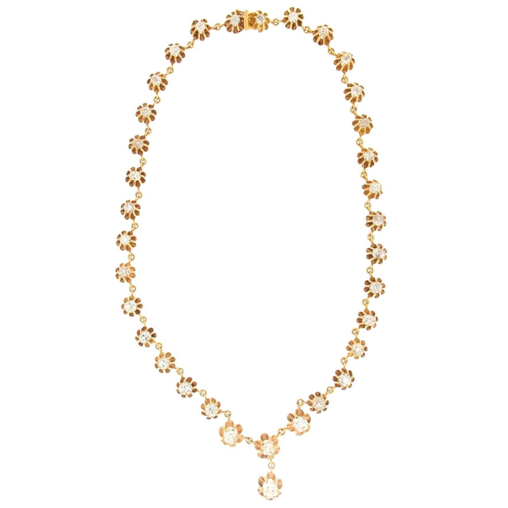 Handcraft Quartz 9 Karat Yellow Gold Sapphires Tourmaline Choker ...