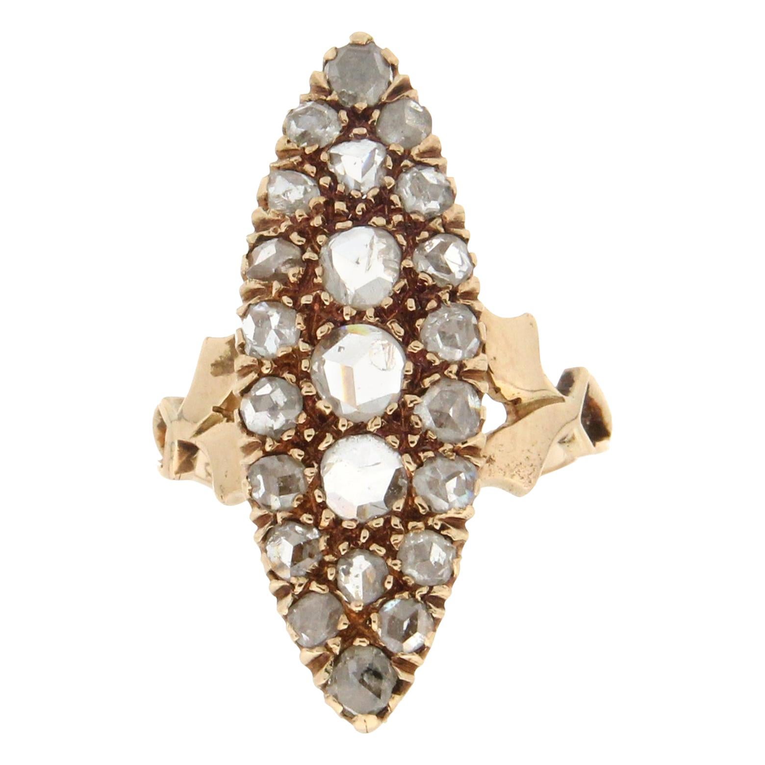 Handcraft Pearl 18 Karat Yellow Gold Diamonds Cocktail Ring For Sale at ...