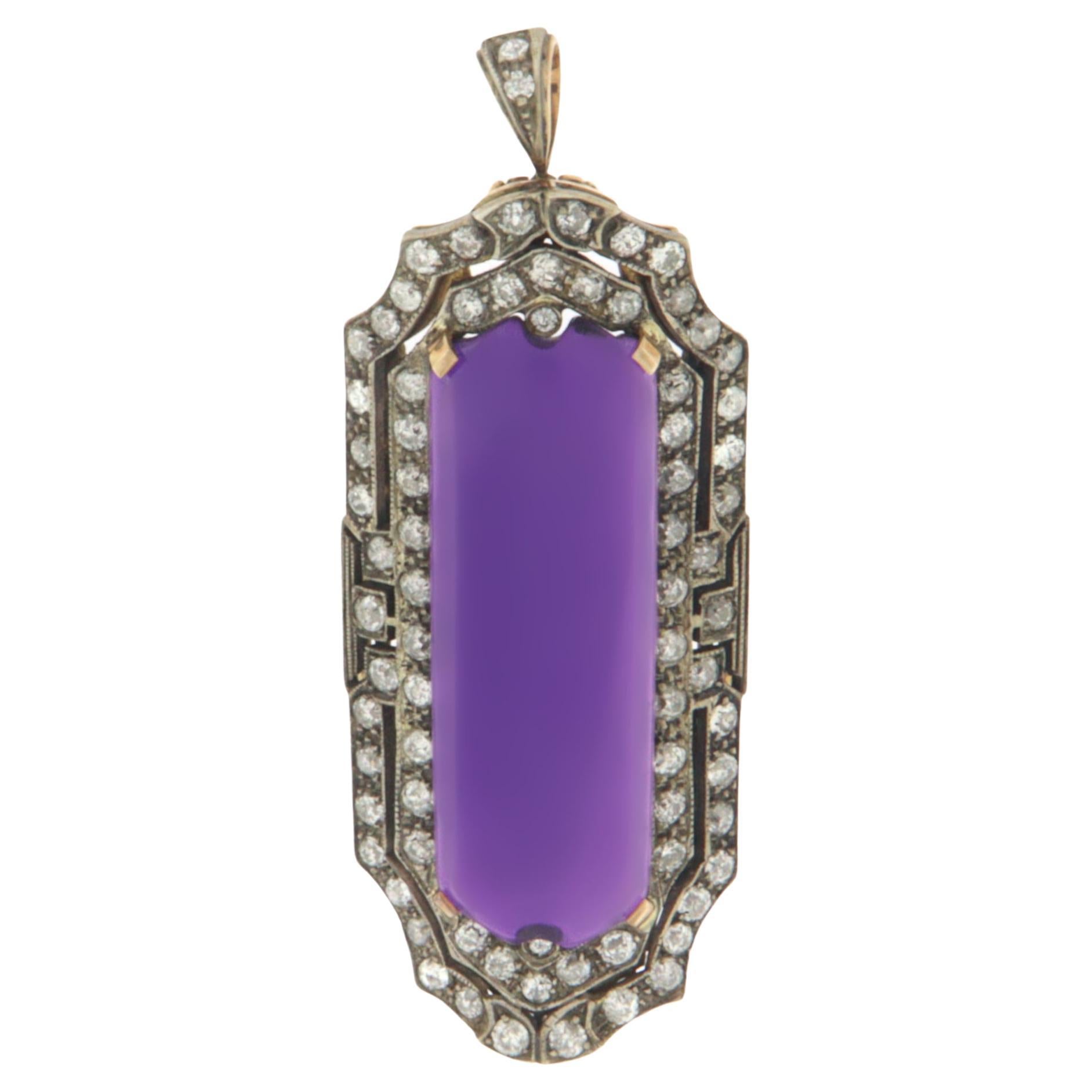 Russian Siberian Amethyst Gold Pendant at 1stDibs | siberian amethyst ...