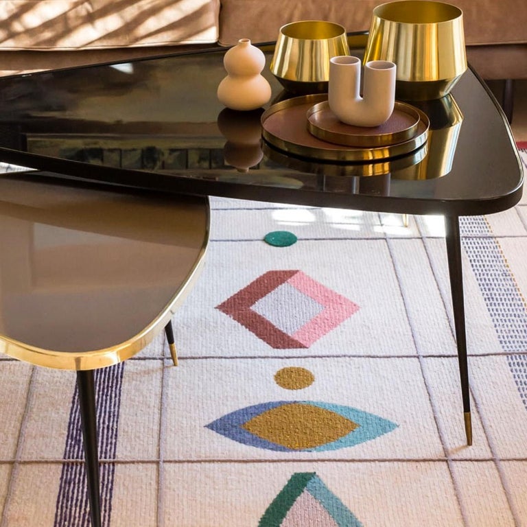 Handcraft Side Table Organic Shape Steel Contour 5 Color 2 Height Small ...