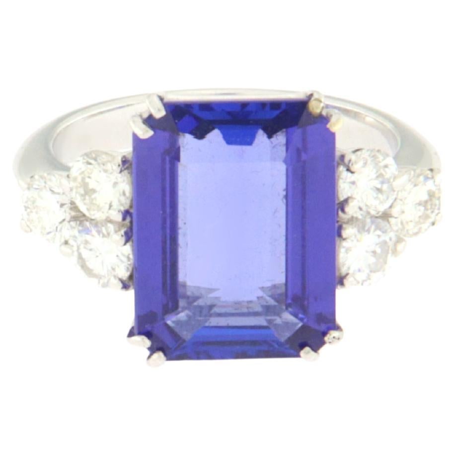 Customizable Tanzanite 18 Karat White Gold Diamond Ring For Sale at 1stDibs
