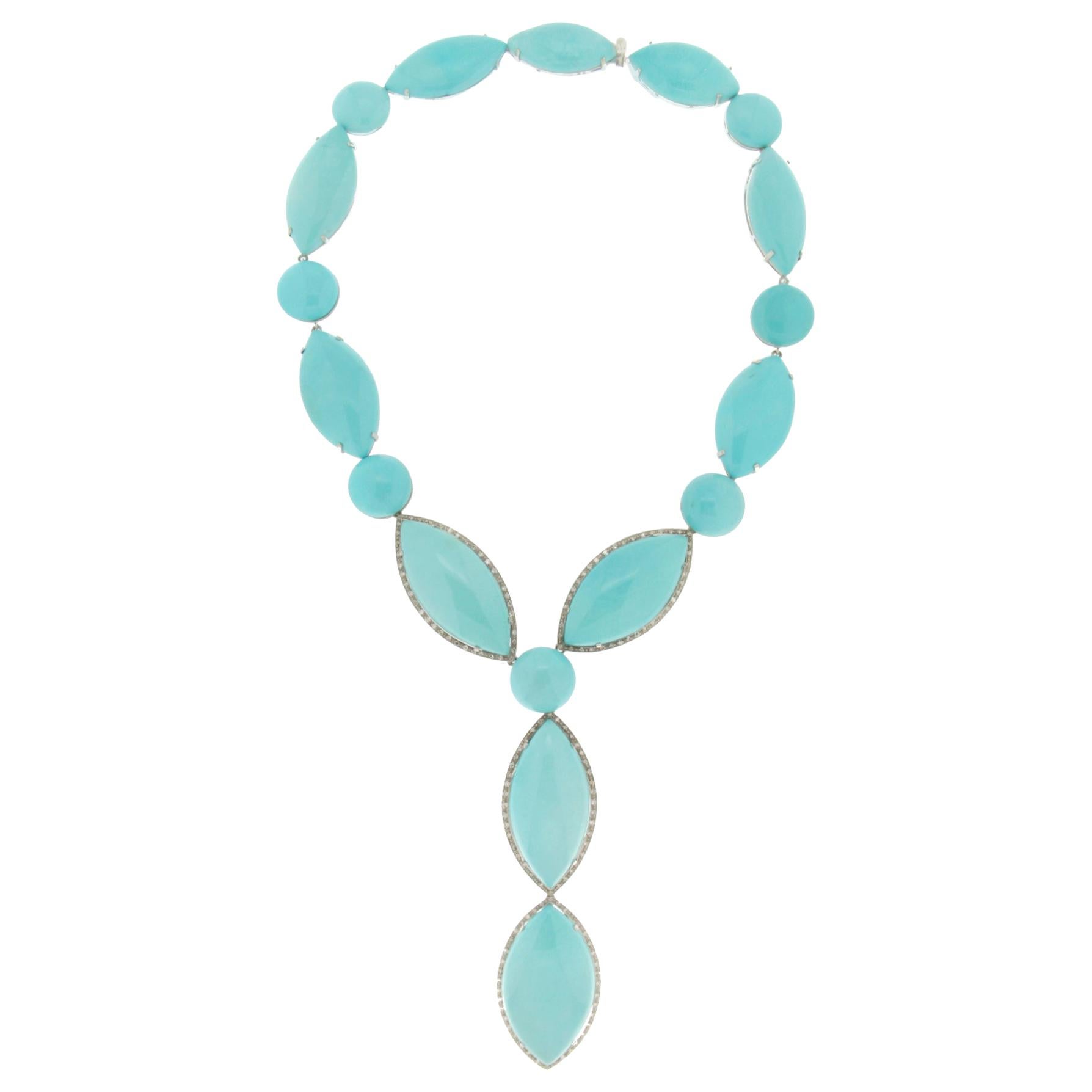 BUCCELLATI Turquoise and Pearl Pendant Necklace/Brooch at 1stDibs ...
