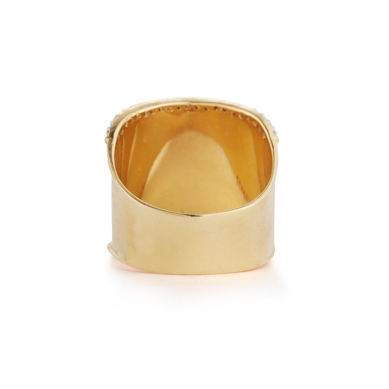 Customizable Handcrafted 14 Karat Yellow Gold Cigar Ring For Sale at ...
