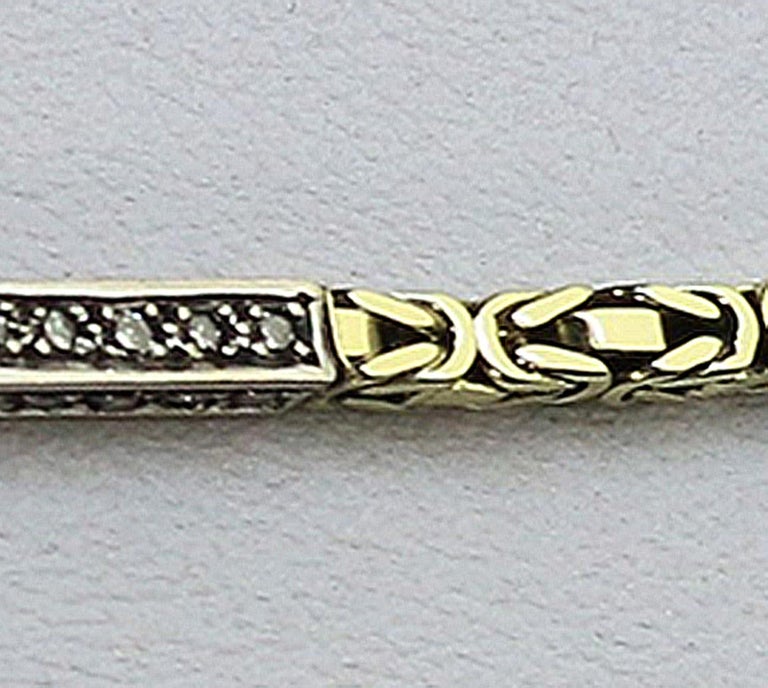 Handcrafted 14K Gold King's Chain with 2.4ct Diamonds For Sale at 1stDibs