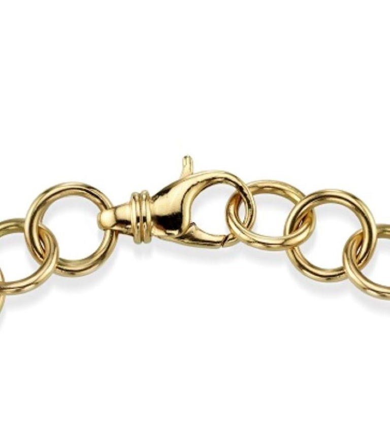 Handcrafted Club Necklace in 18K Yellow Gold by Single Stone For Sale ...