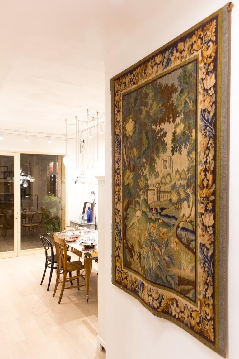Handcrafted 1930s Tapestry of a Countryside Landscape For Sale at 1stDibs