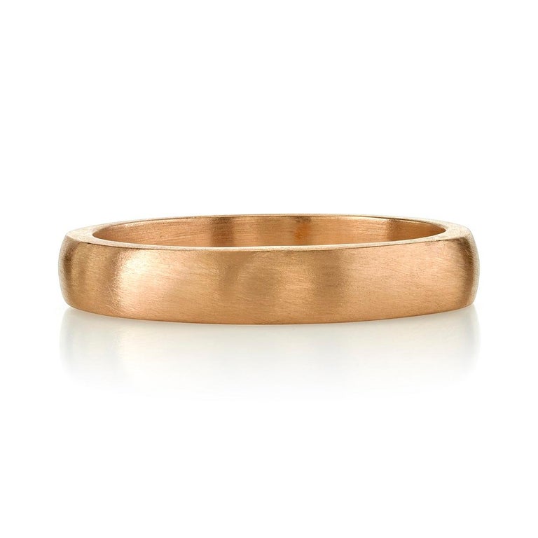 Customizable Handcrafted 4mm Joseph Band in 18K Gold by Single Stone ...