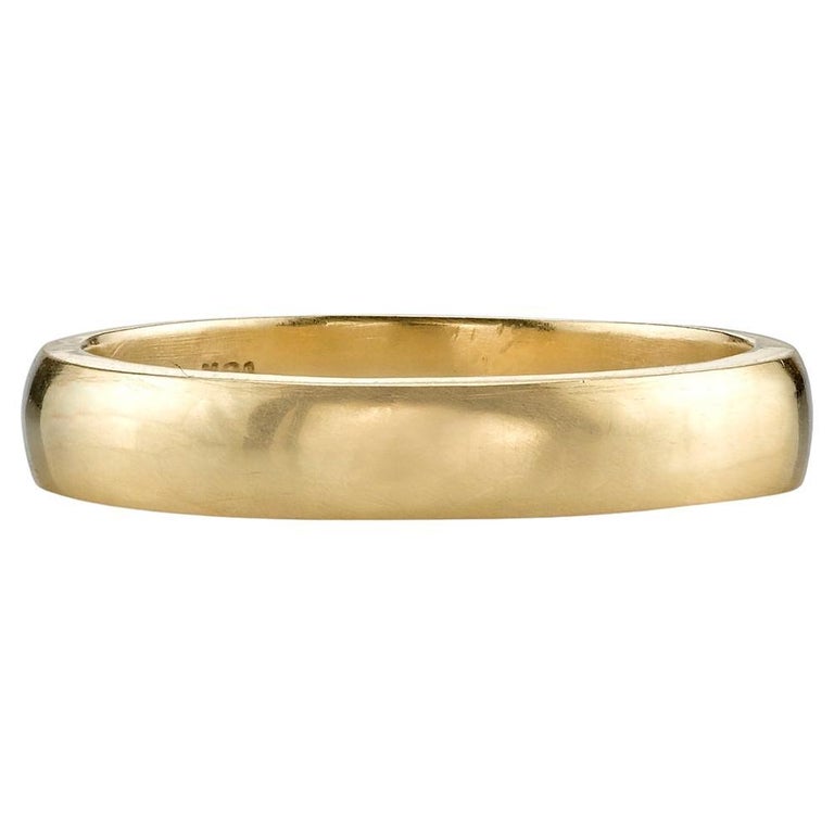 Customizable Handcrafted 4mm Joseph Band in 18K Gold by Single Stone ...