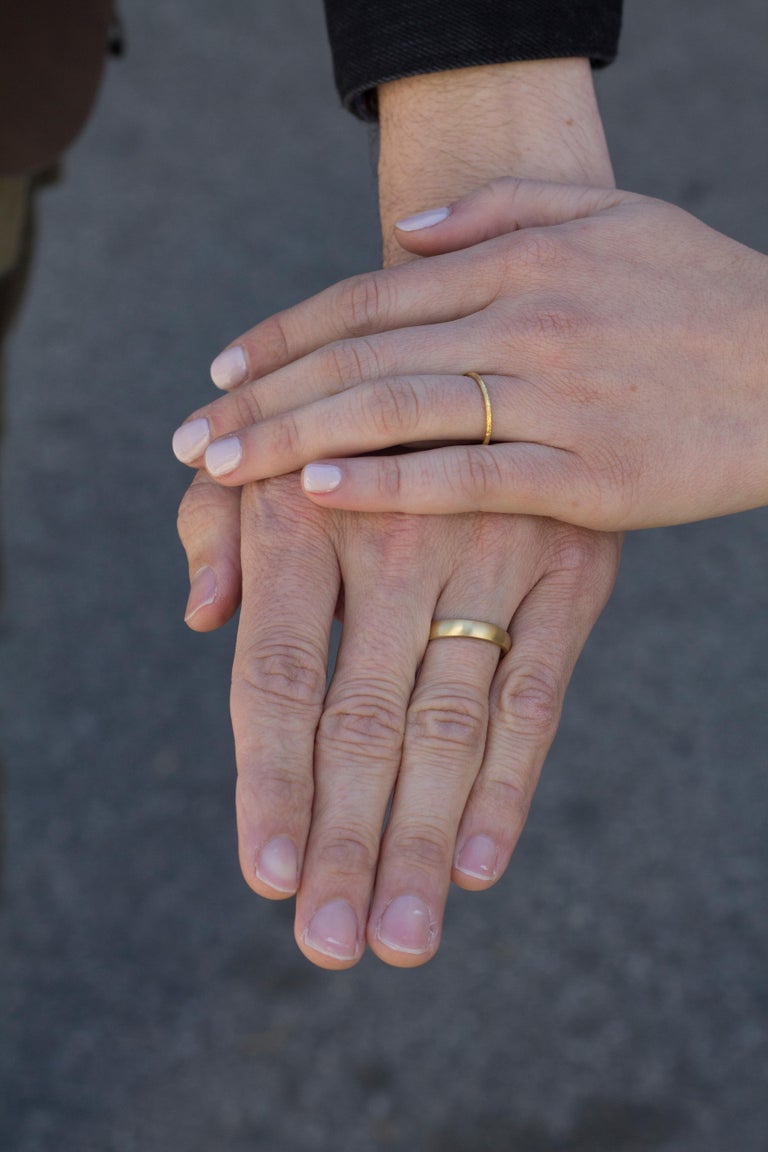 Customizable Handcrafted 5mm Joseph Band in 18k Gold by Single Stone ...