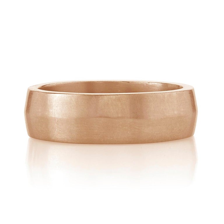 Customizable Handcrafted 6mm Henry Band in 18K Gold by Single Stone For ...