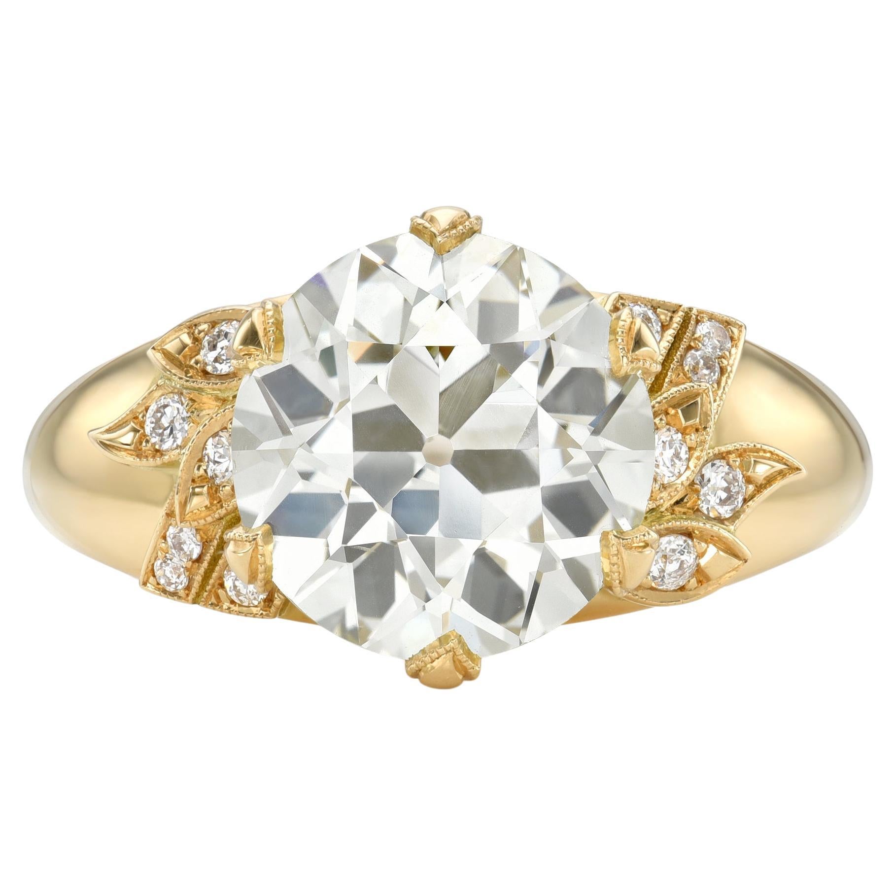 Handcrafted Leilani Old European Cut Diamond Ring by Single Stone For Sale at 1stDibs