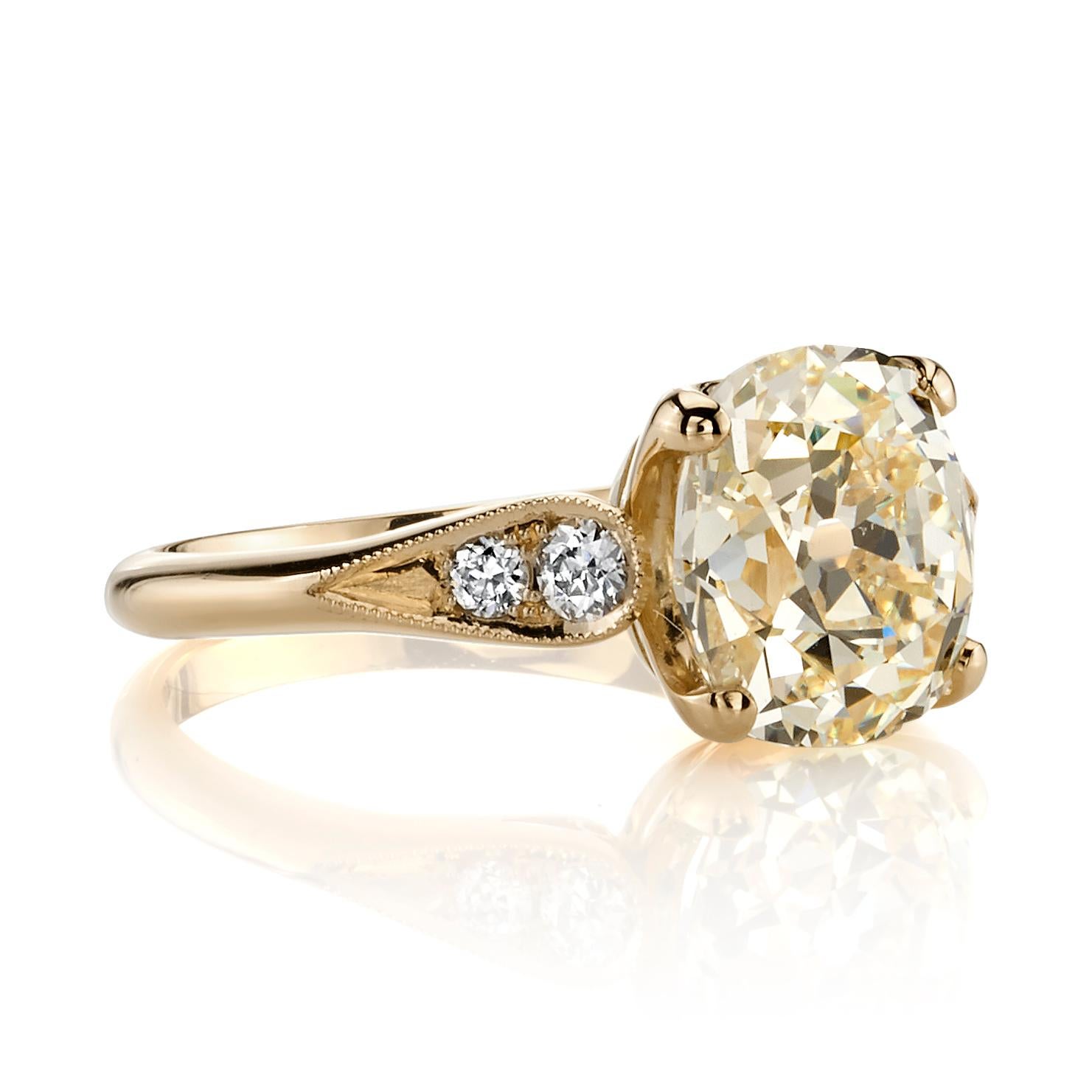 Handcrafted Amanda Antique Cushion Cut Diamond Ring by Single Stone For ...