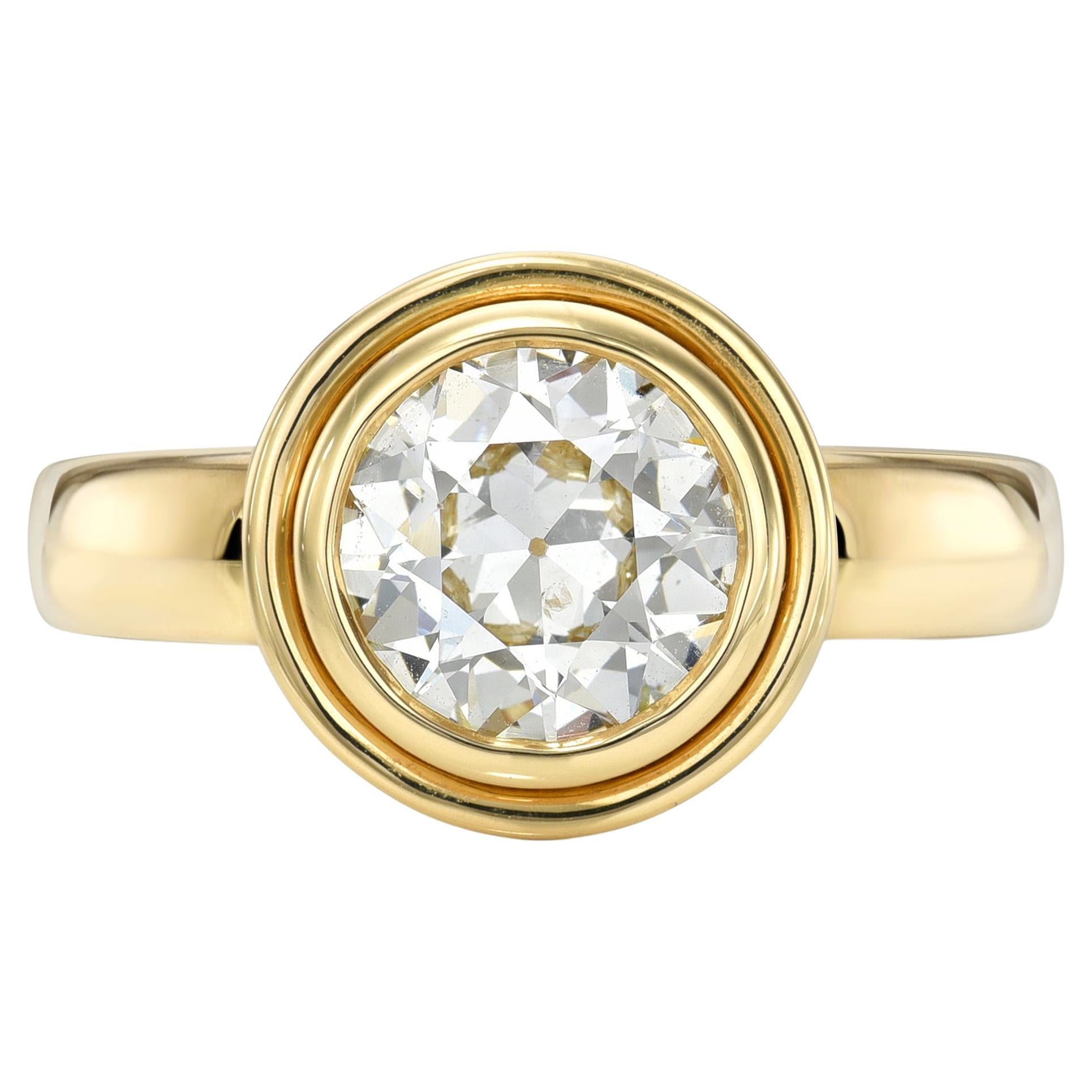 Yellow Gold Lozenge Cut Diamond Ring at 1stDibs | lozenge diamond ring ...
