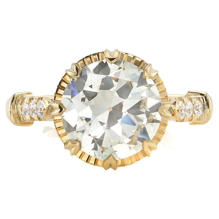 Handcrafted Arielle Old European Cut Diamond Ring by Single Stone at 1stDibs