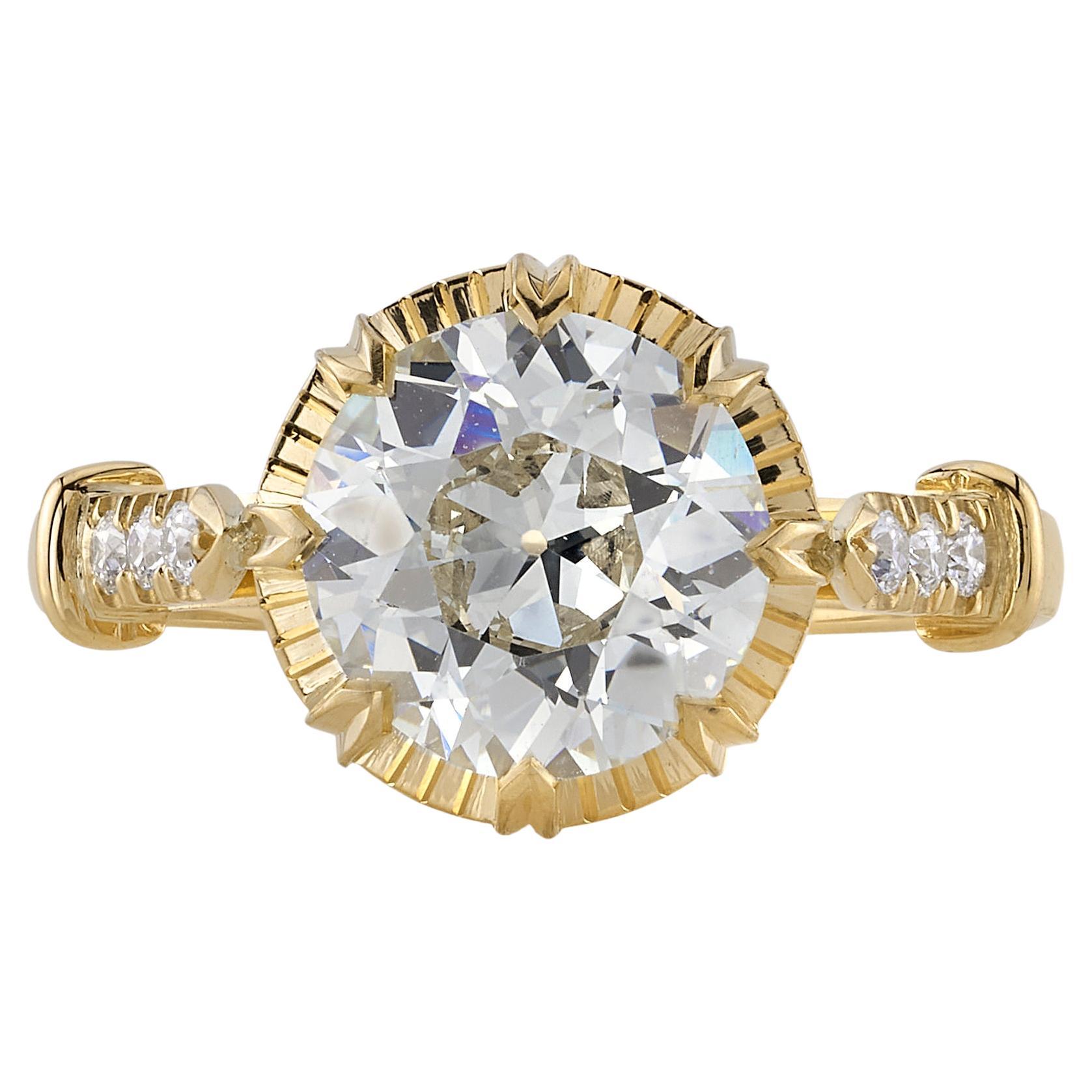 Handcrafted Arielle Old European Cut Diamond Ring by Single Stone For ...