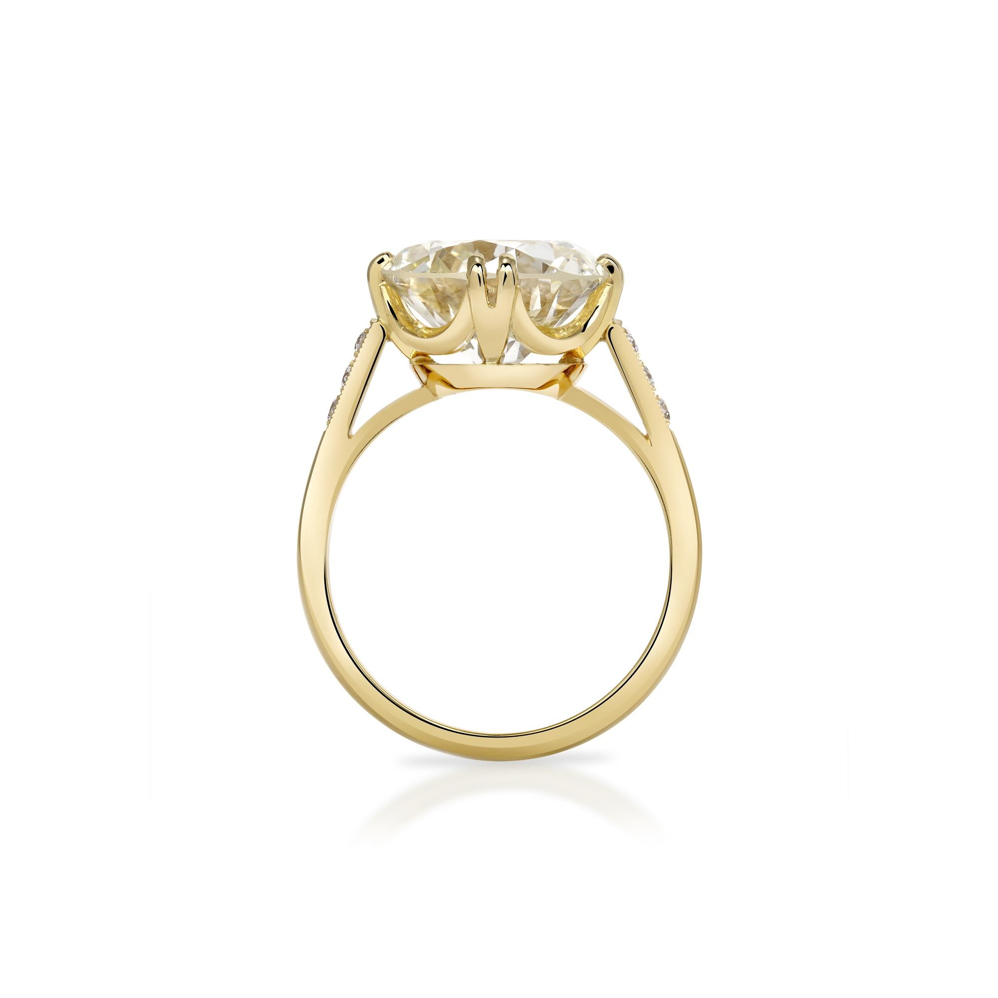 Handcrafted Bauer Old European Cut Diamond Ring by Single Stone at ...
