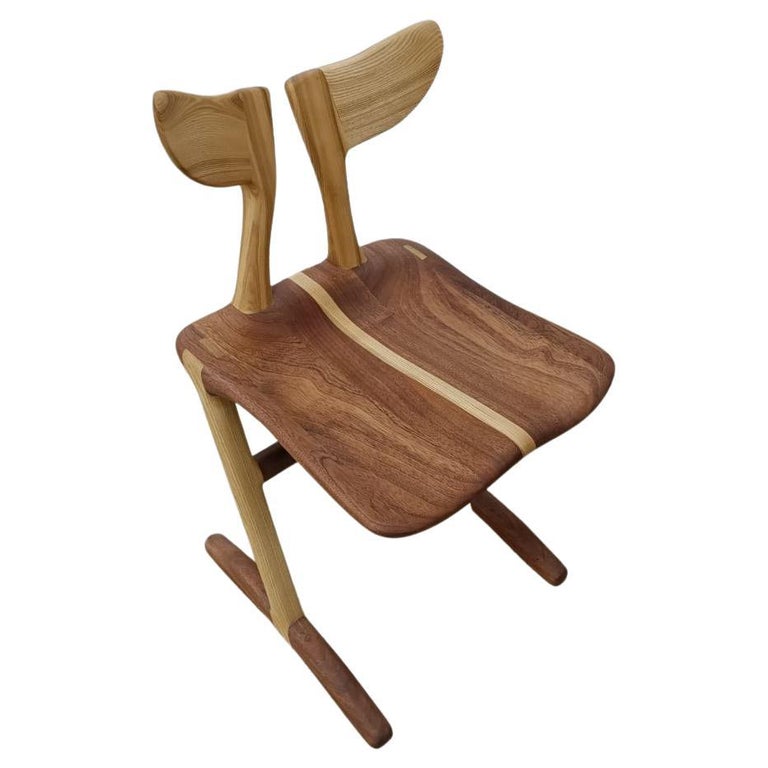 Handcrafted Bird Dining Chair in Solid Woods For Sale at 1stDibs