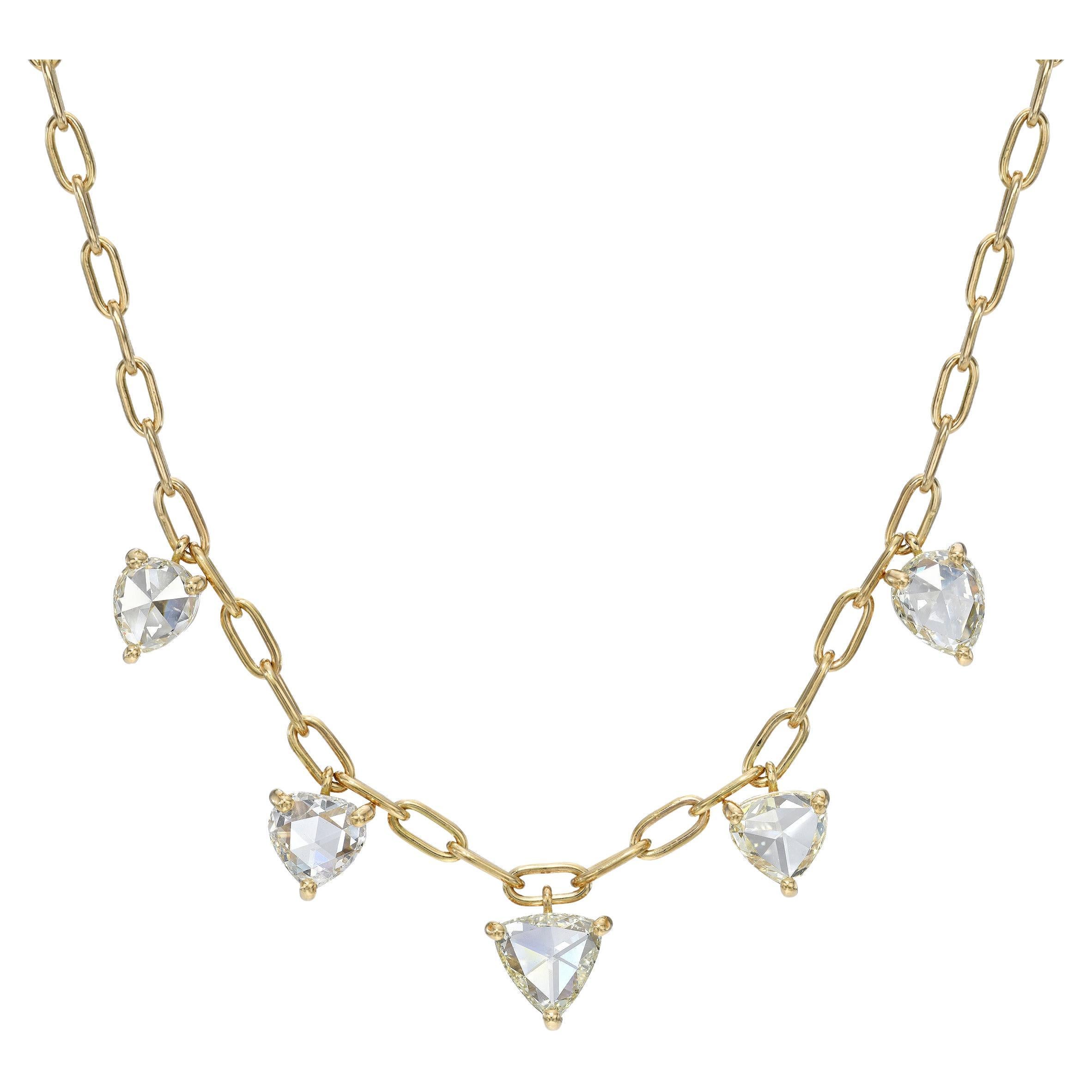 Pear-Shaped Diamond Necklace at 1stDibs