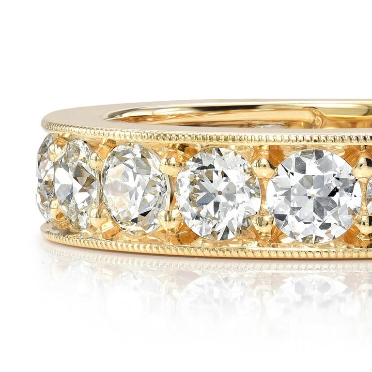 Customizable Handcrafted Carmela Large Old European Cut Diamond Eternity Band by Single Stone ...