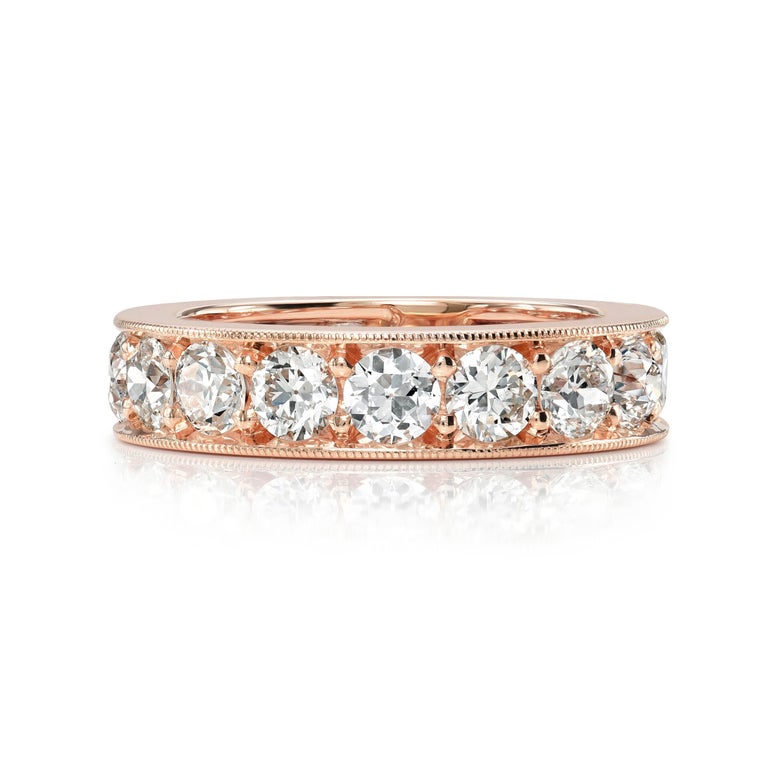 Customizable Handcrafted Carmela Large Old European Cut Diamond Eternity Band by Single Stone ...