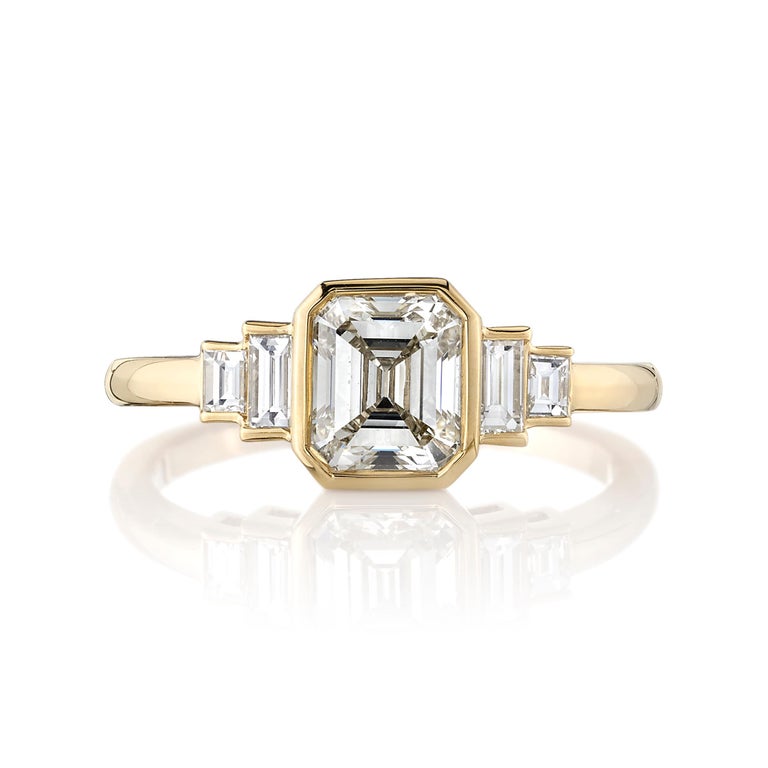 Handcrafted Caroline Emerald Cut Diamond Ring by Single Stone For Sale ...