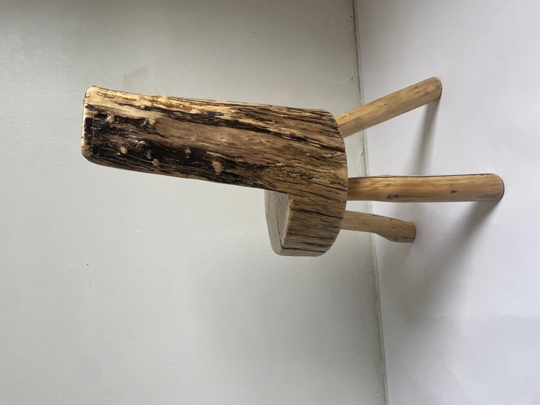 Handcrafted Carved Wood Chair For Sale at 1stDibs