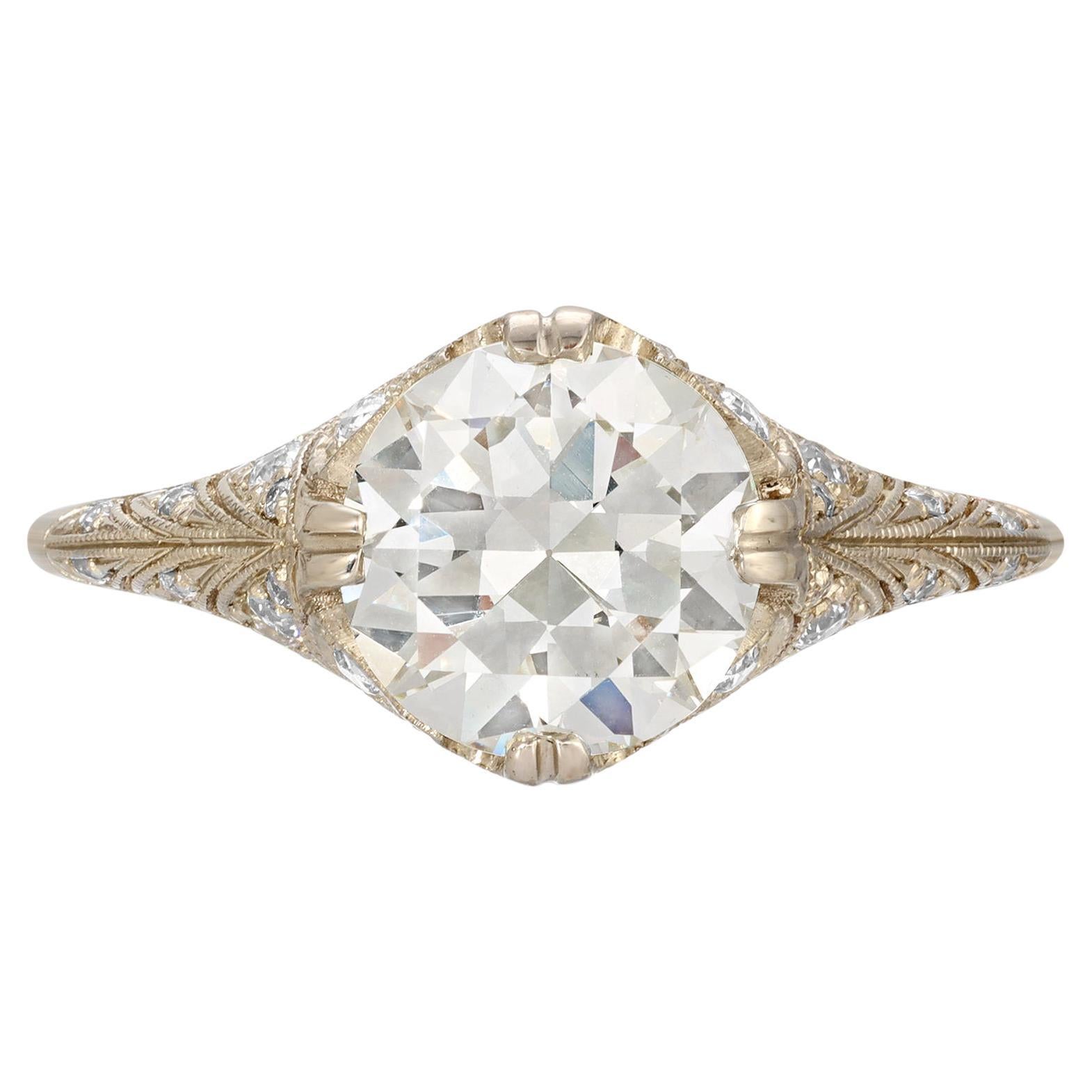 Old European Cut Diamond Engagement Ring at 1stDibs