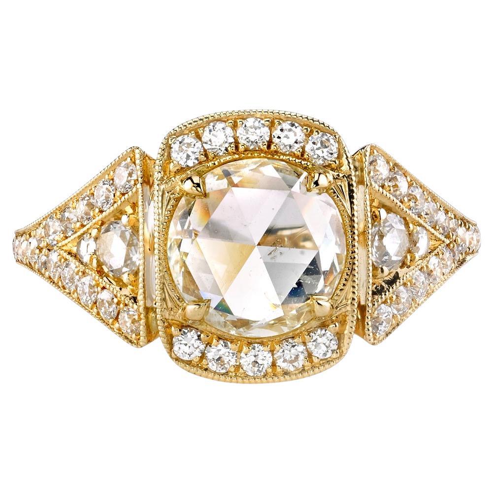 Spectacular Rose Cut Diamond Ring at 1stDibs | rose cut engagement ring ...