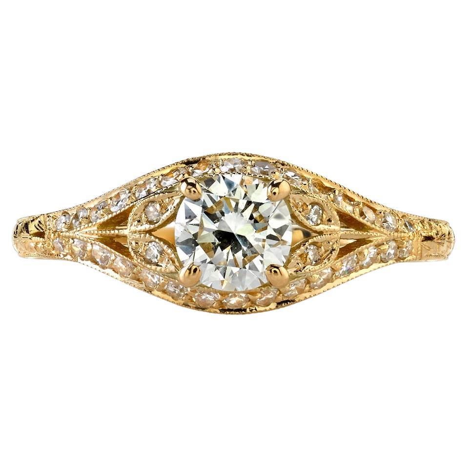 Handcrafted Aubrey Old European Cut Diamond Ring by Single Stone at 1stDibs