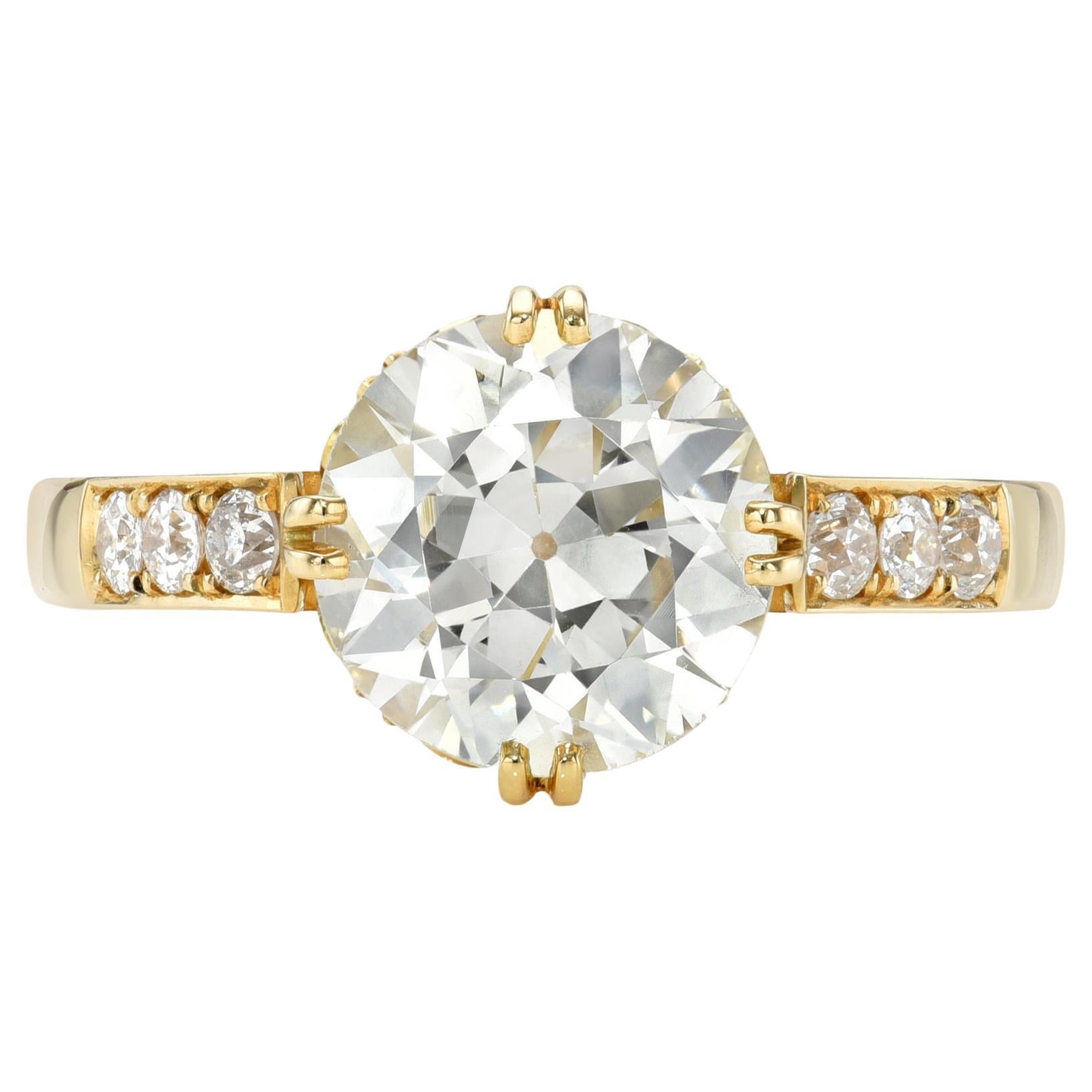 Handcrafted Clarissa Old European Cut Diamond Ring by Single Stone For Sale at 1stDibs