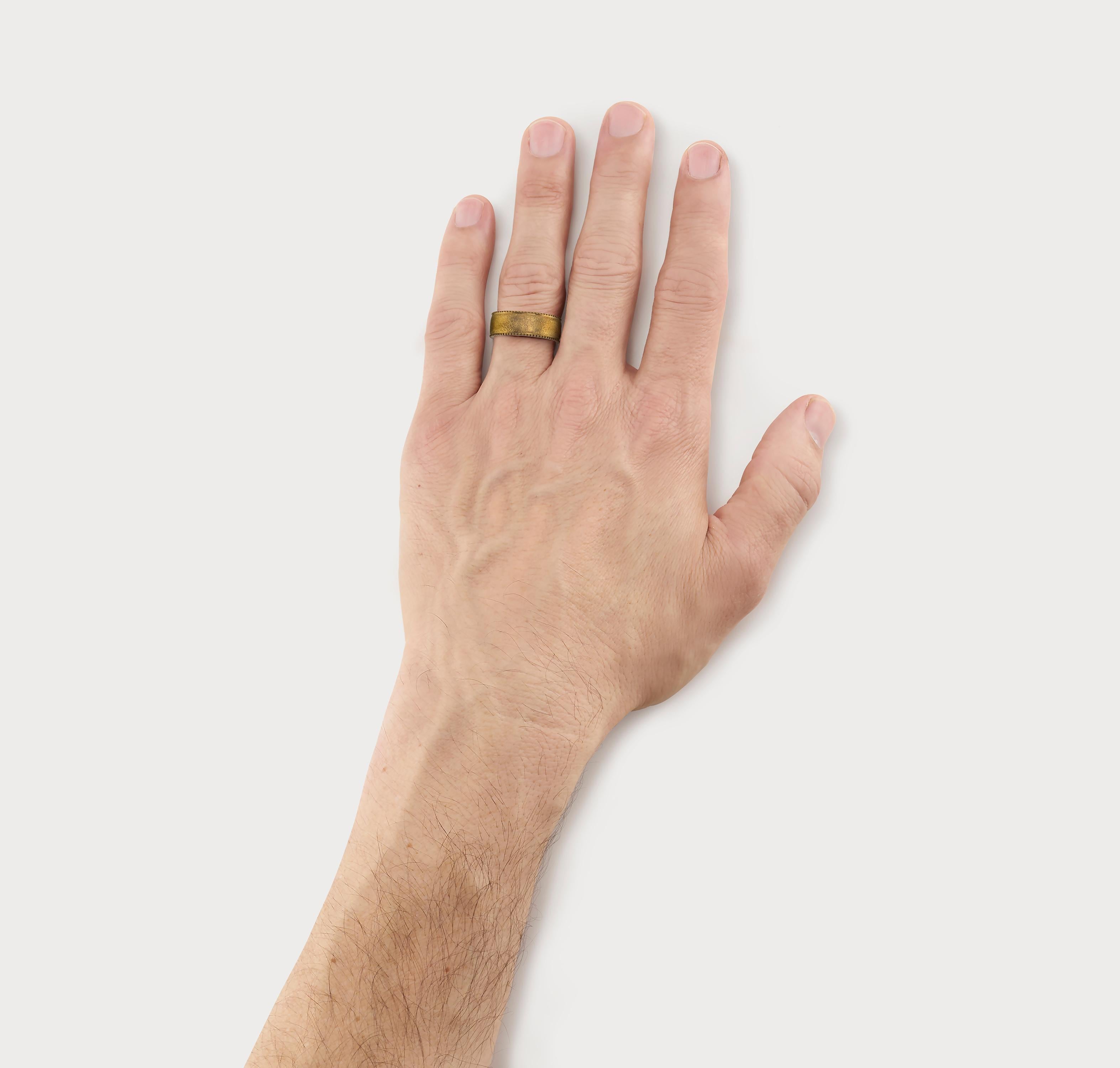Customizable Handcrafted Constantine 18K Gold Men's Band by Single ...