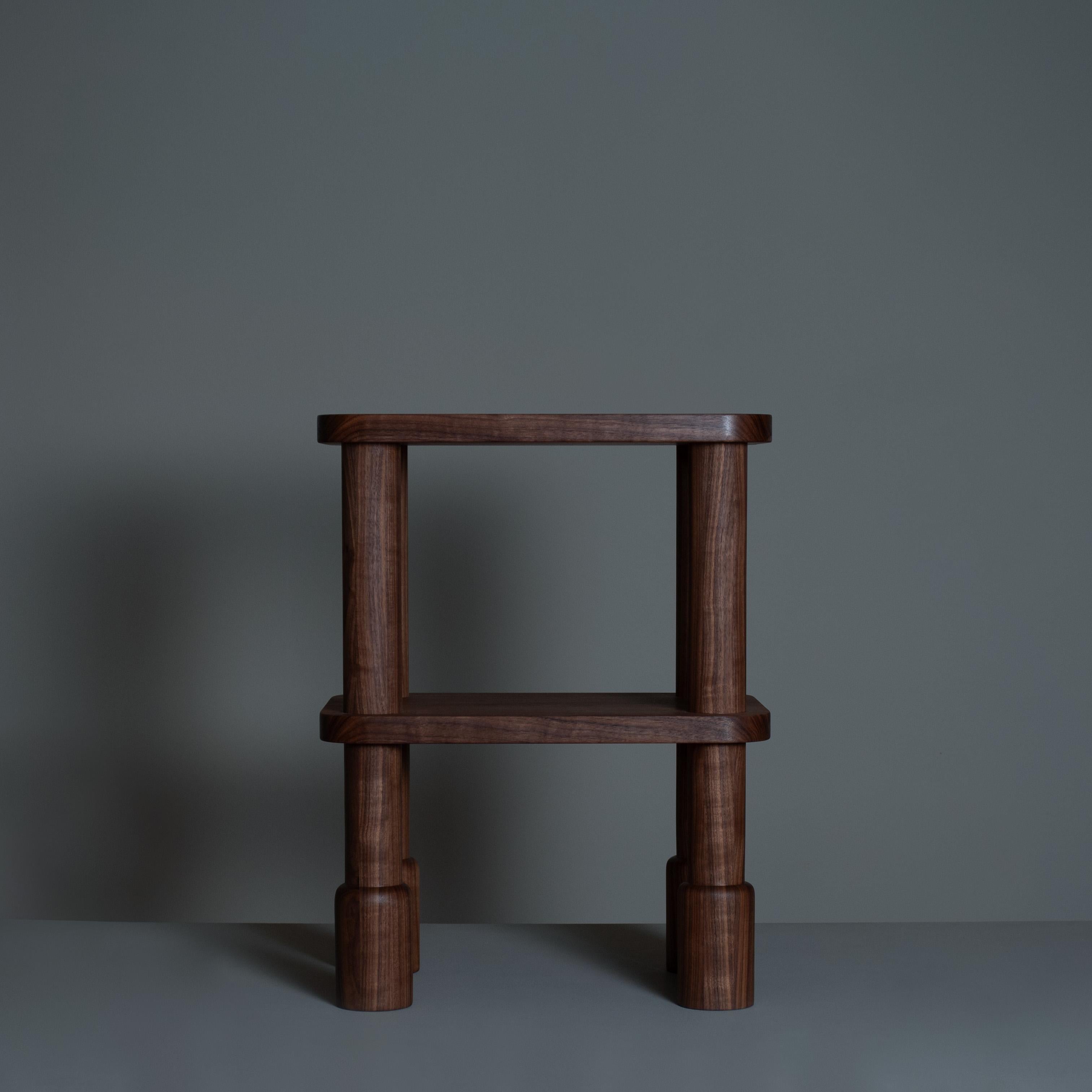 Handcrafted Contemporary Walnut Night Stand, End Table For Sale at 1stDibs