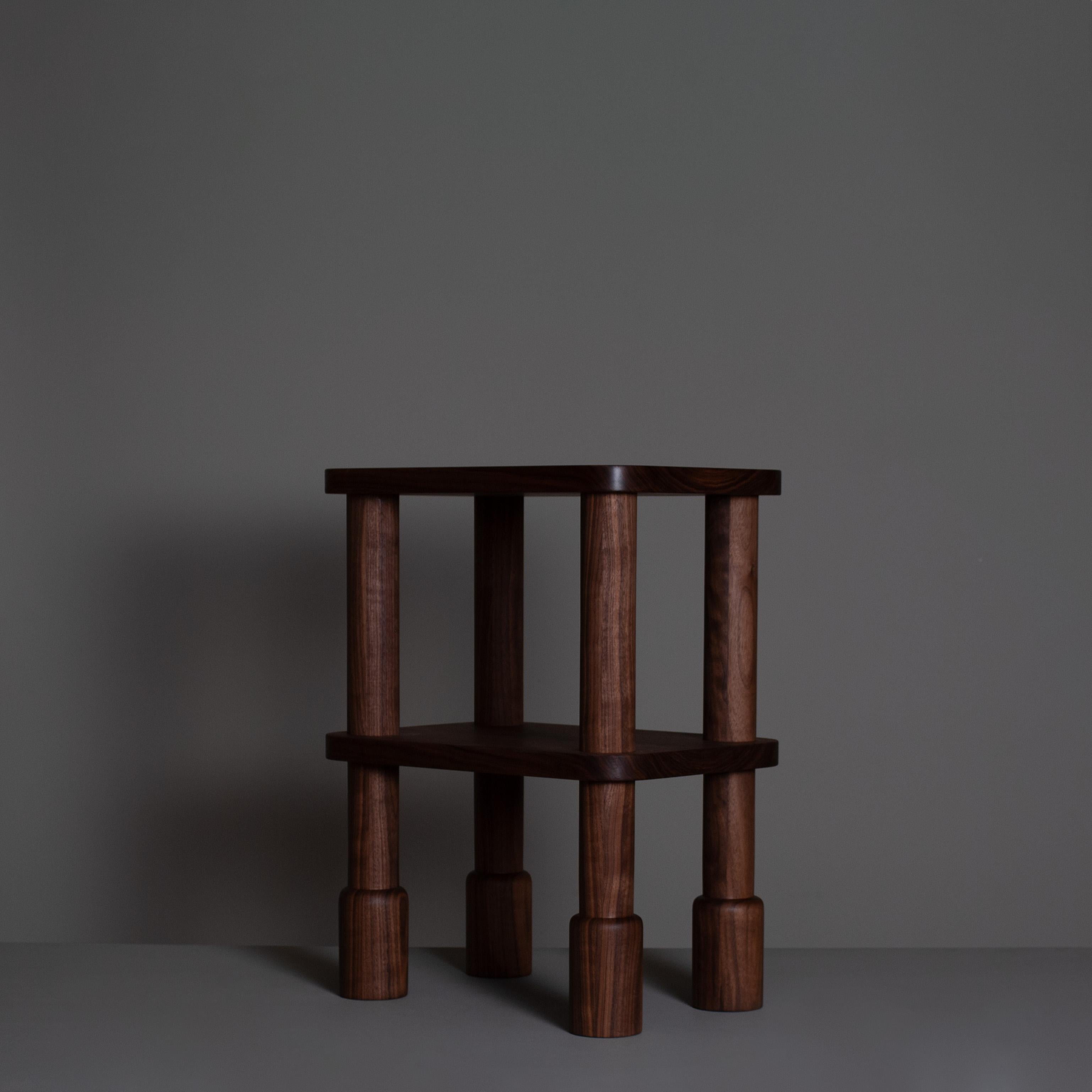 Handcrafted Contemporary Walnut Night Stand, End Table For Sale at 1stDibs