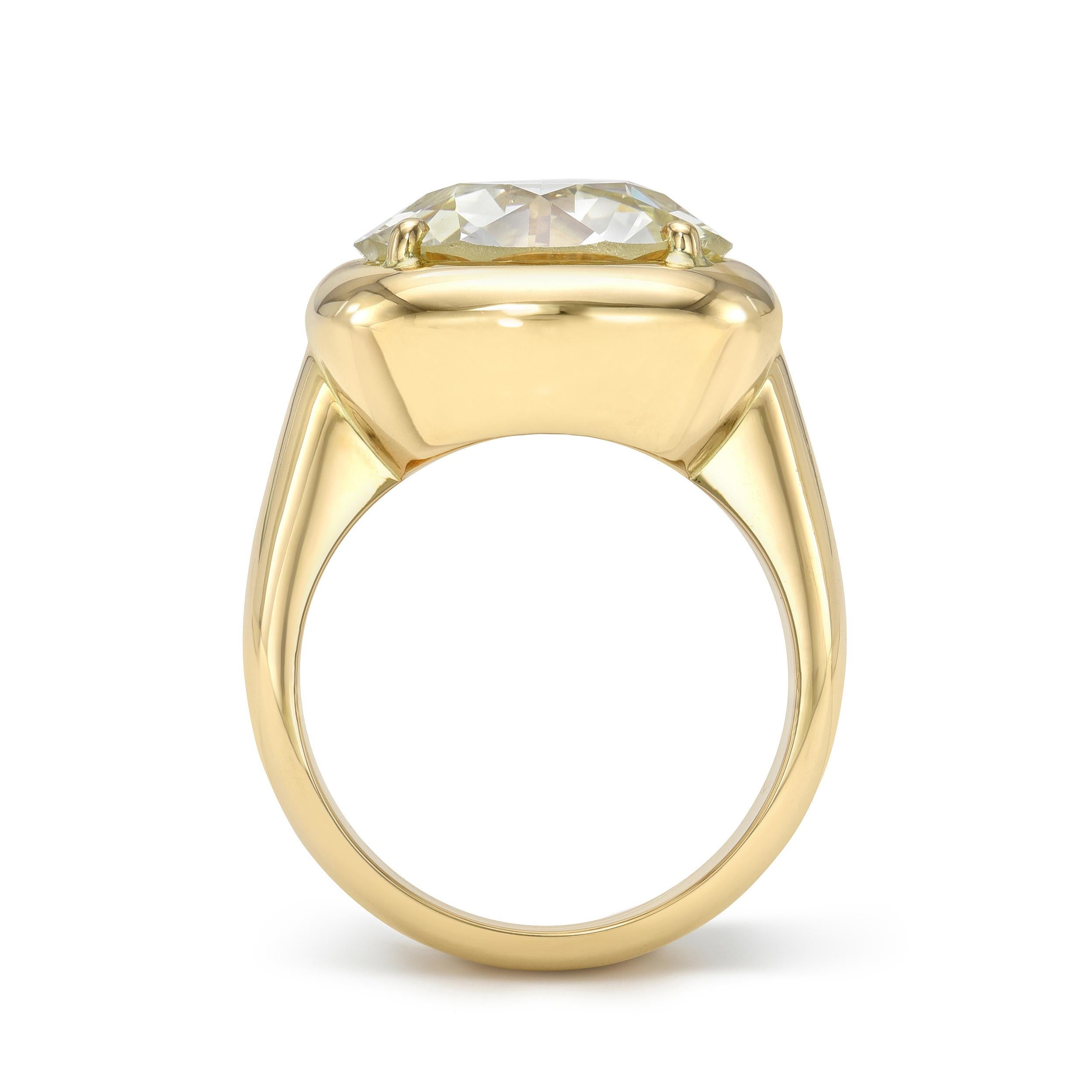 Handcrafted Cori Old European Cut Diamond Ring by Single Stone For Sale ...