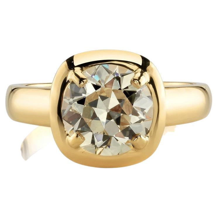 Handcrafted Cori Old European Cut Diamond Ring by Single Stone at 1stDibs